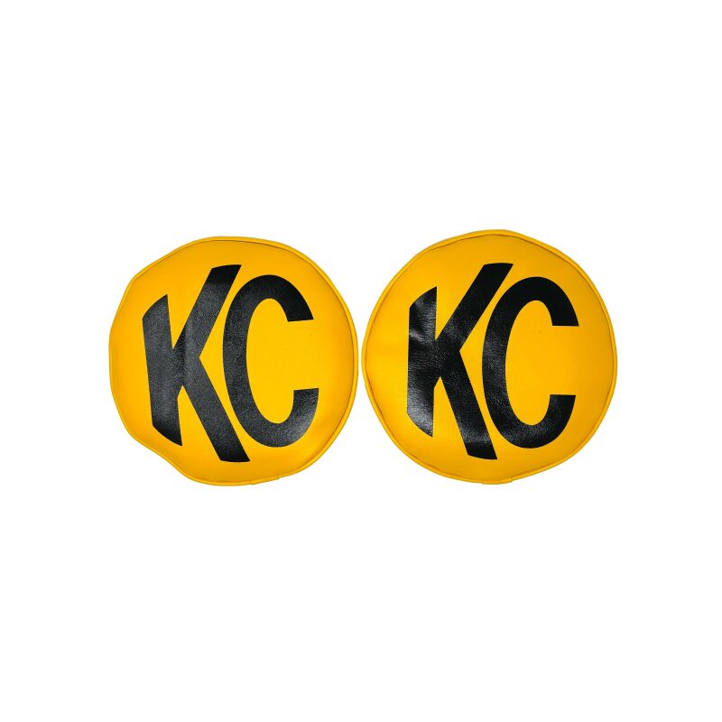 KC HiLiTES Retro 8in Round Yellow Vinyl Light Cover w/ Black KC Logo ...