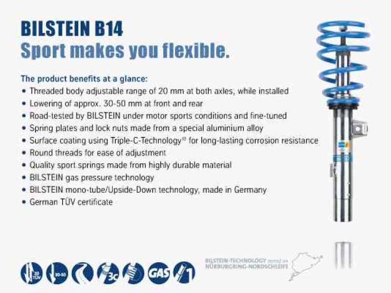 Bilstein B14 (PSS) 12-13 BMW 328i/335i Front & Rear Performance Suspen ...