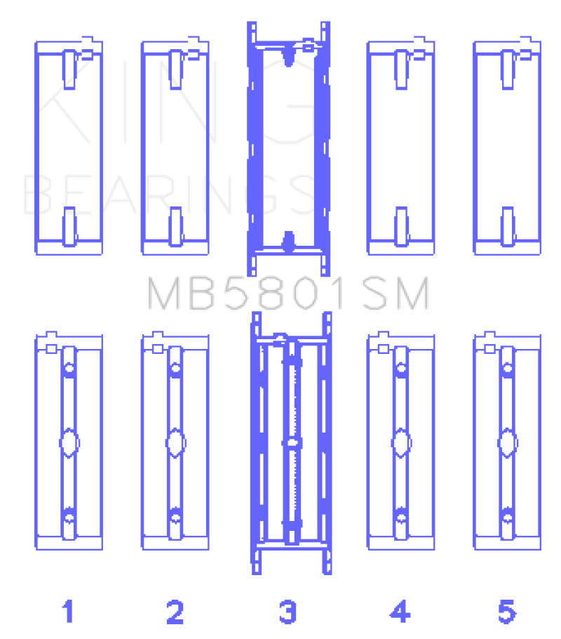King Engine Bearings BMW N63/S63 Crankshaft Main Bearing Set - Size +0 ...